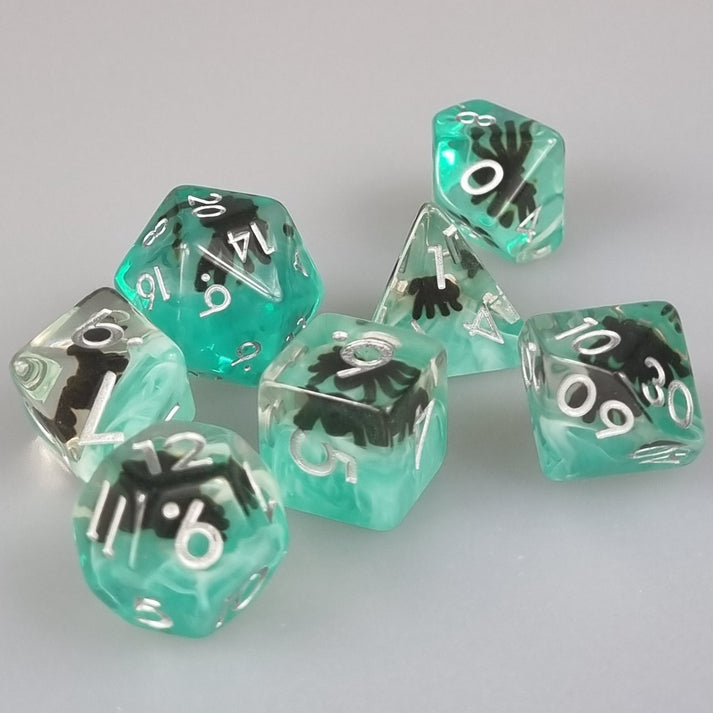 Blue Spider Polyhedral Dice Set | UK | Dice Bag