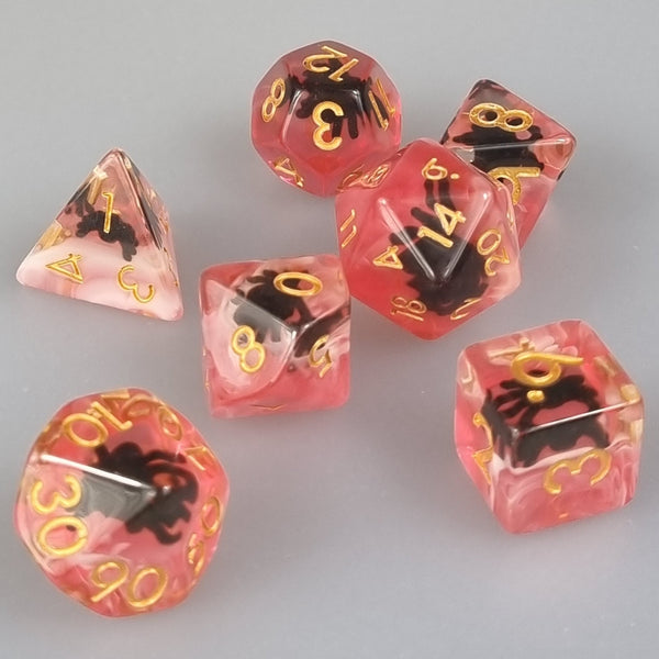 Red Spider Polyhedral Dice Set | UK | Dice Bag
