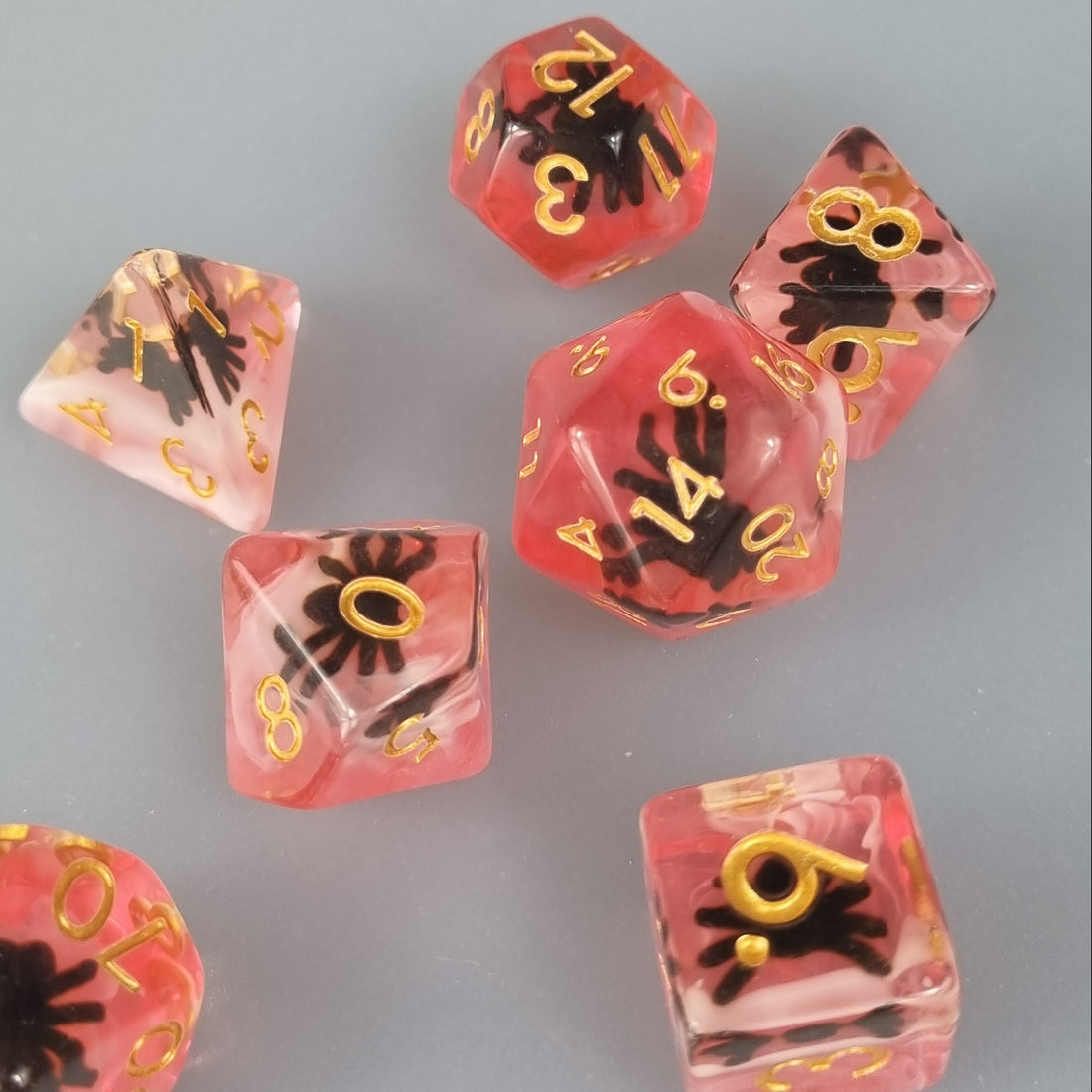 Red Spider Polyhedral Dice Set | UK | Dice Bag